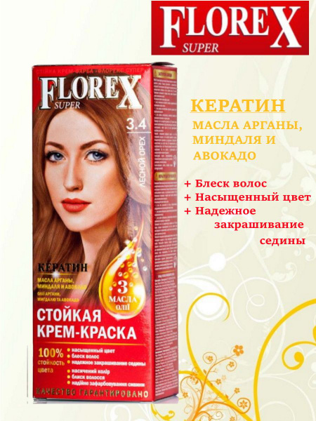 Флорекс Краска для волос, 100 мл - купить с доставкой по выгодным ценам ...