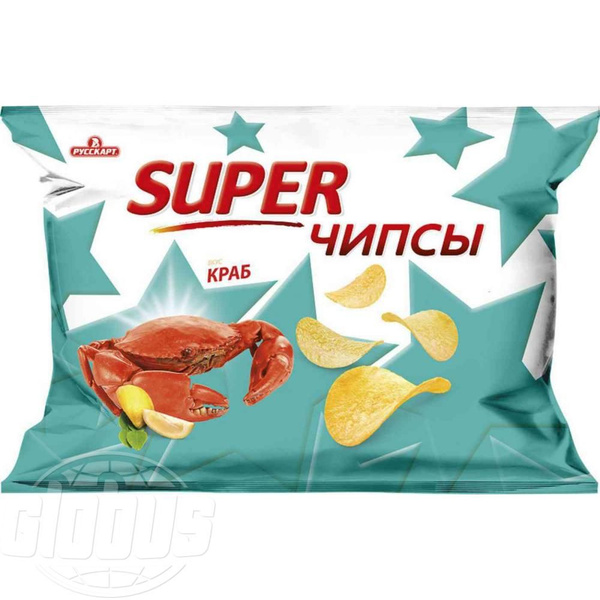 Чипсы картофельные Super Чипсы Краб, 300 г - купить с доставкой по ...
