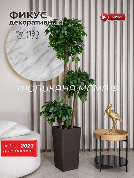 Купить Искусственное дерево декоративный фикус для декора интерьера в ...