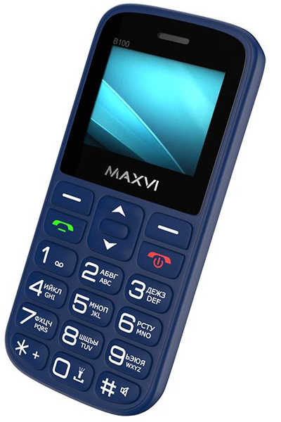 Мобильный телефон Maxvi B100 BLUE, синий - купить по выгодной цене в интернет-магазине OZON ...