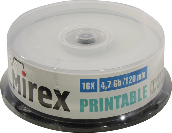 DVD+R Disc Mirex 4.7Gb 16x на шпинделе, printable - купить с доставкой ...