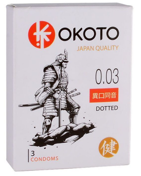 Презервативы с точками OKOTO Dotted - 3 шт. (прозрачный) - купить с ...