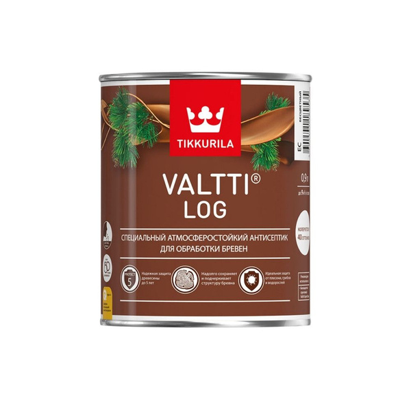 TIKKURILA Valtti Log БЕСЦВЕТНЫЙ (0,9 л), пропиточно-лессирующий ...