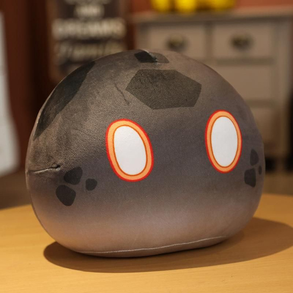 Мягкая анимэ игрушка Гео Слайм Геншин гладкий (Geo Slime Genshin Impact ...