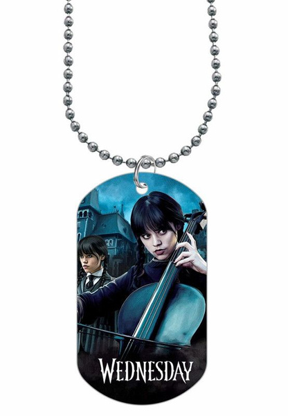 Кулон - жетон MIGOM девочке принт "Уэнсдэй, Wednesday" - WD0006 ...