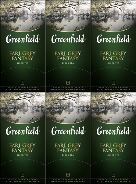 Greenfield Чай Earl Grey Fantasy в пакетиках черный ароматизированный 6 ...