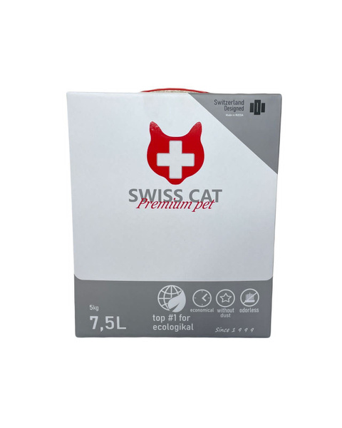 Комкующийся наполнитель Swiss Cat с формулой суперпрочного комкования ...