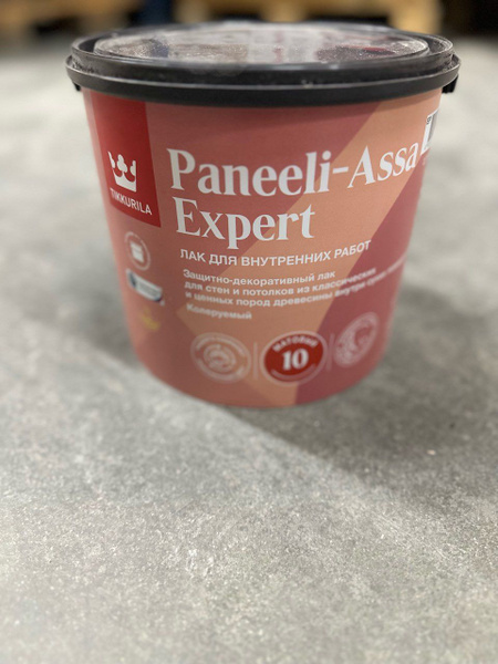 TIKKURILA Paneeli-Assa Expert (2,7 л), Лак акрилатный МАТОВЫЙ ЦВЕТНОЙ ...