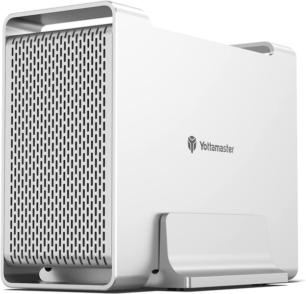 Внешний алюминиевый бокс 2x 3.5" Yottamaster DR2RC3-35 Dual Bay USB Type-C 3.1 Gen 2 (до 32Tb ...