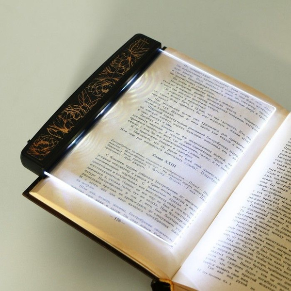 Подсветка-закладка для чтения книг "Цветы", 14,5 х 17,5 см / 9200709 ...