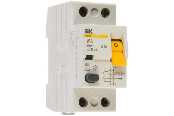 IEK УЗО 2P 16А 30мА AC, 1 шт. - купить с доставкой по выгодным ценам в интернет-магазине OZON ...