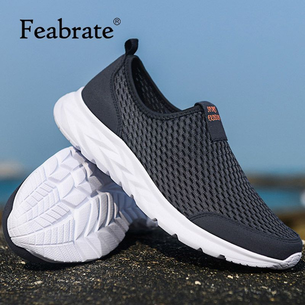 Кроссовки Мужской Feabrate Breathable, размер 42 R (средняя) Лето Без застёжки Без каблука ...