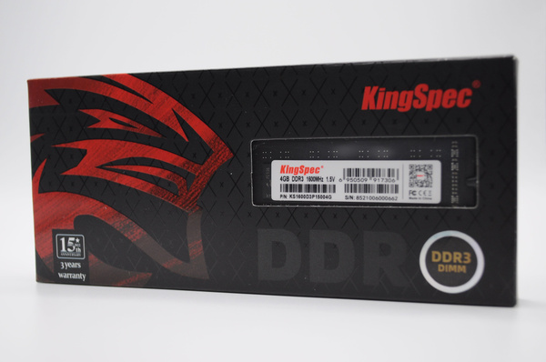 Модуль оперативной памяти Kingspec Dimm Ddr3 4gb 1600 Mhz4 ГБ