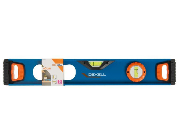 Уровень строительный рельс DEXELL 40 см, глазков: 2 - купить по низкой ...