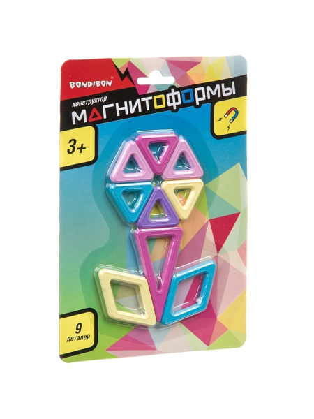 Магнитный конструктор МАГНИТОФОРМЫ Bondibon, набор 9 мини-де - купить с ...