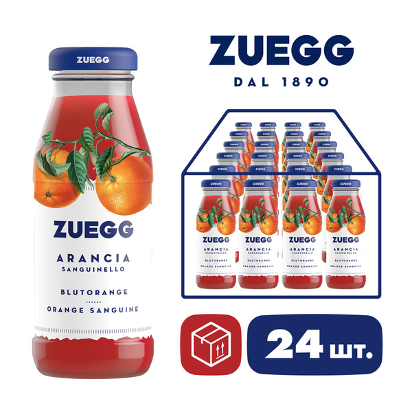 Напиток сокосодержащий ZUEGG ACE Красный Апельсин, 24 шт х 0,2 л ...