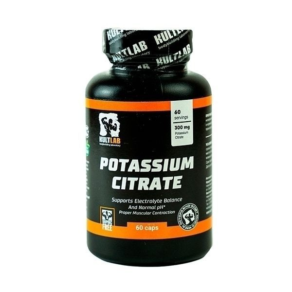 Витамины Kultlab Potassium Citrate 300 мг/ Калий цитрат 300 мг, 60 ...