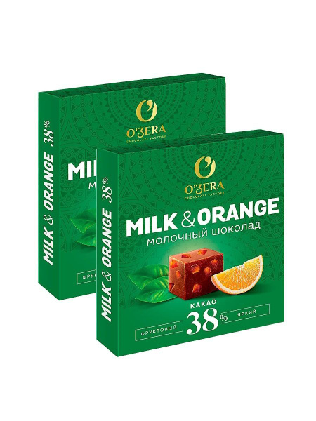 Шоколад молочный OZera Milk & Orange КДВ, 2 шт по 90 г - купить с доставкой по выгодным ценам в ...