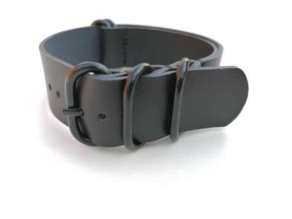 Ремешок ZULU для часов 22мм чёрного цвета ручной работы - купить с ...