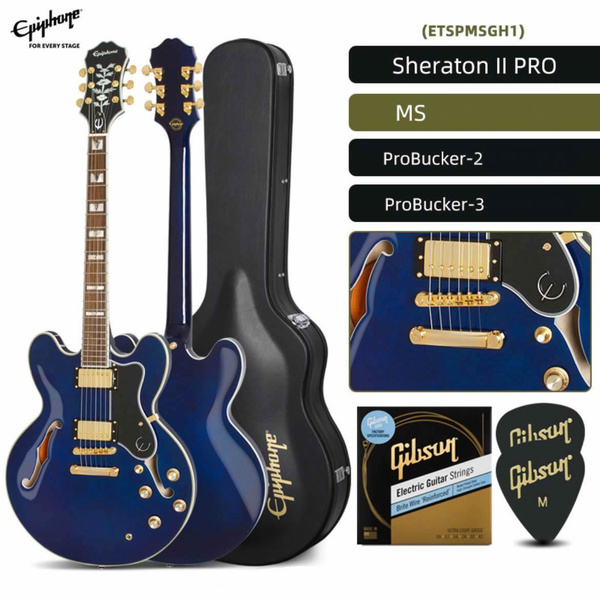 Epiphone Sheraton-II Pro MS Полуакустические гитары Профессиональная ...