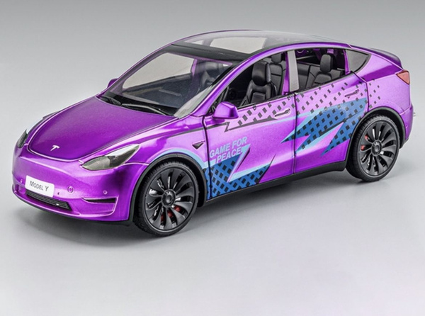 Коллекционная модель Tesla Model 3 металл свет звук 1 24 купить