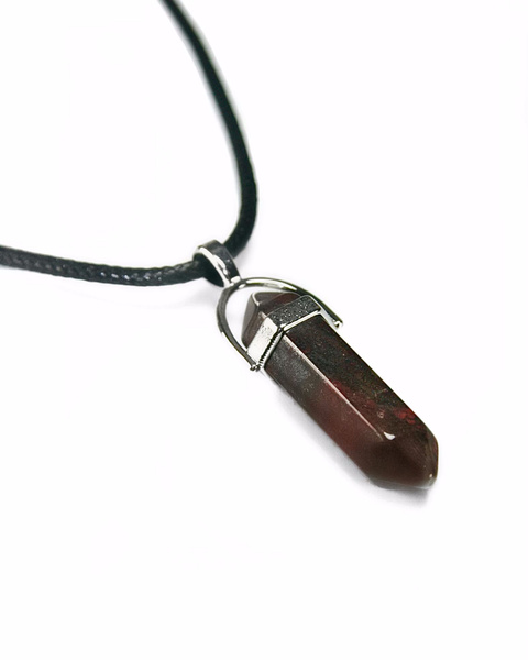 Кулон Яшма кровь дракона маятник - натуральный камень, 45 мм - для ...