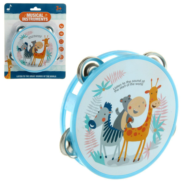 Детский музыкальный инструмент бубен 13 см, Veld Co - купить с ...