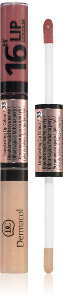 Dermacol 16H Lip Colour - стойкая двухфазная краска для губ и блеск для ...