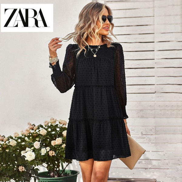 Zara Платье шифоновое летнее праздничное Треккинг, Женский, На любой ...