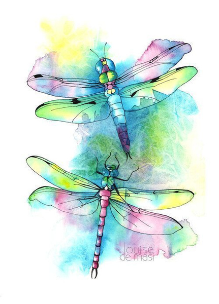 Термонаклейка на все виды и любой цвет одежды (DTF) Стрекоза, Арт - купить с доставкой по ...