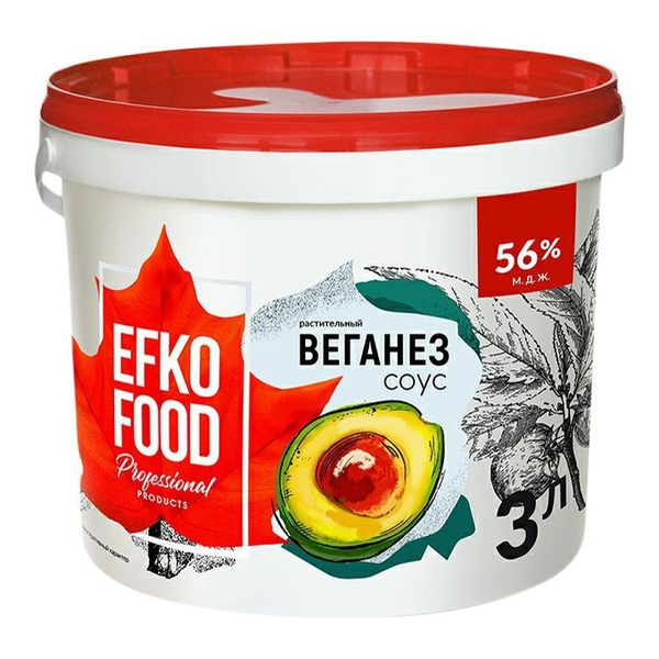 Майонезный соус Efko Food Веганез 56% 3 л - в заказе 1 шт. товара ...