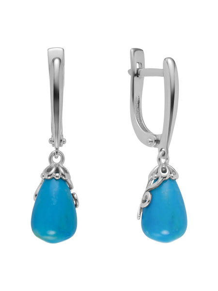 UVI Ювелирочка Серьги серебряные с Бирюзой - купить с доставкой по ...