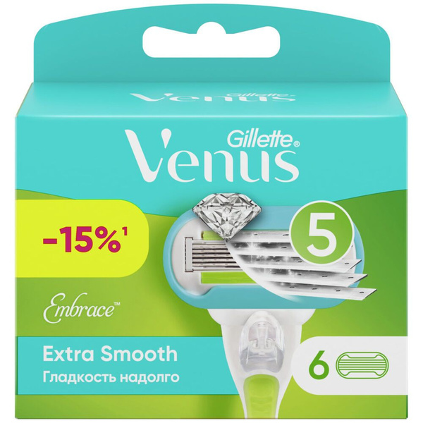 Gillette Venus Сменные кассеты Embrace, 6 шт. - купить с доставкой по ...