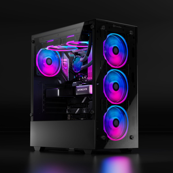 Компьютерный корпус Prime Box Warrior Z2 + 4xFan ARGB + закаленное ...