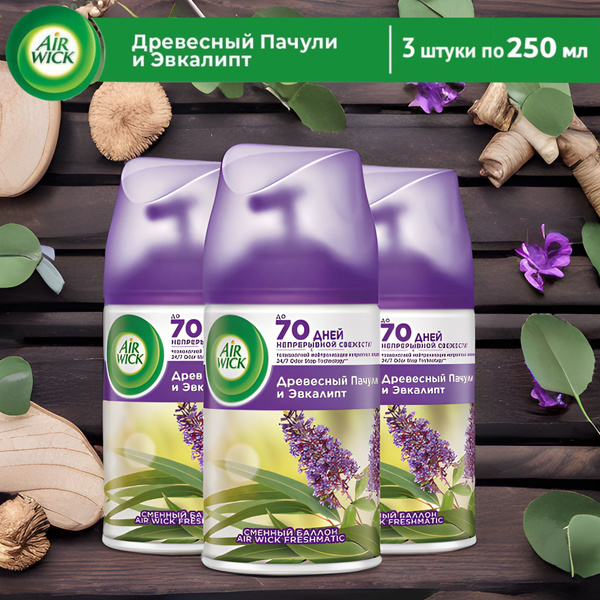 Освежитель воздуха AirWick Эрвик Air Wick Древесный пачули и эвкалипт ...