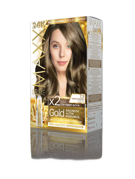 MAXX DELUXE Набор для окрашивания волос MAXX GOLD HAIR DYE KIT 7.3 ...