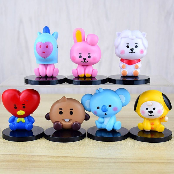Фигурки BT21 набор Jimin RM Jin Suga J-Hope V Jungkok - купить с ...