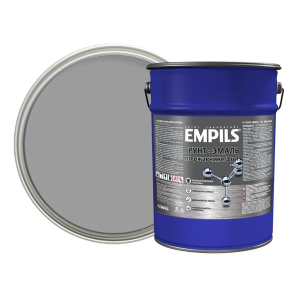 Грунт-эмаль по ржавчине 3 в 1 Empils PL цвет серый 5 кг купить на OZON ...