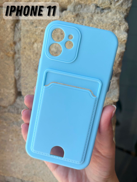 Силиконовый чехол с карманом (отсеком) для карт для iPhone 11 ...