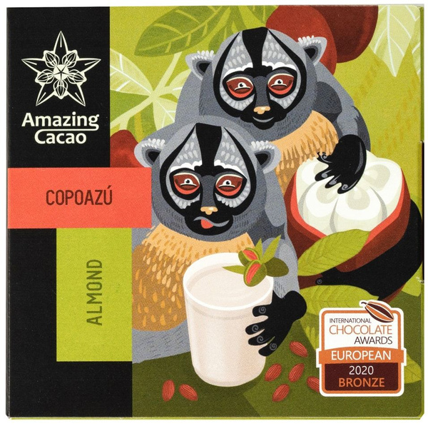 Шоколад Amazing Cacao Горький Купуасу с миндалем 62% 60г х2шт - купить ...
