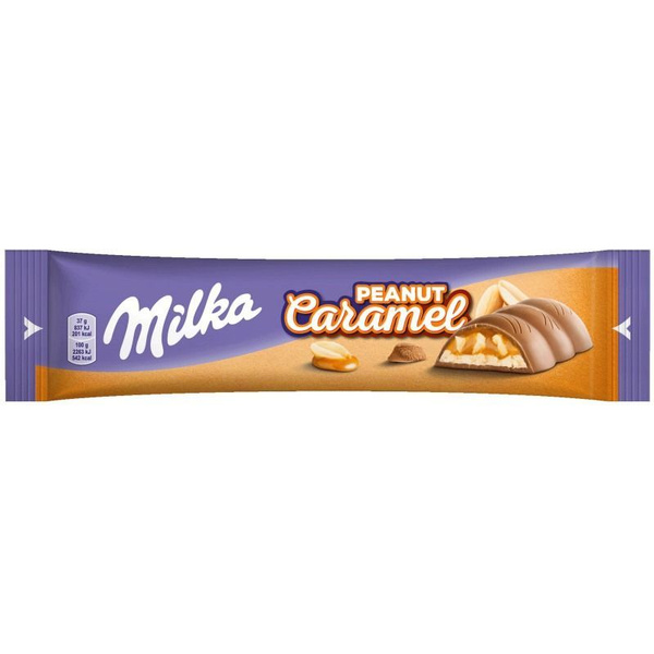 Шоколад Milka Молочный арахис карамель 37г - купить с доставкой по ...