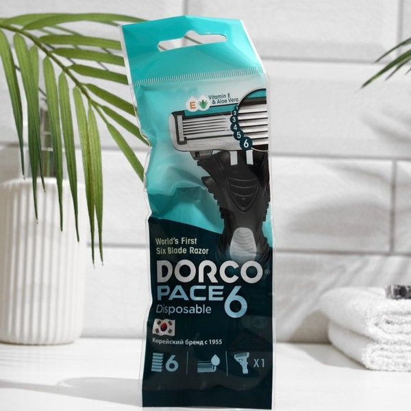 Dorco PACE 6 Одноразовый бритвенный станок мужской 6-и лезвийный с ...