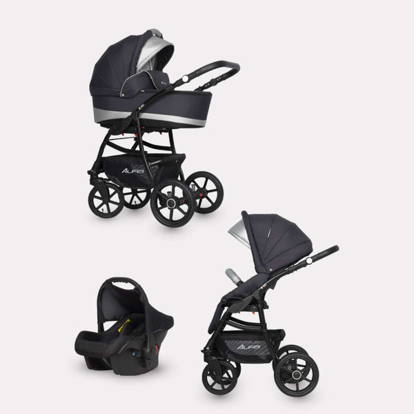 Коляска 3в1 Riko Basic Alfa Ecco 01 Графит-Серый - купить с доставкой ...