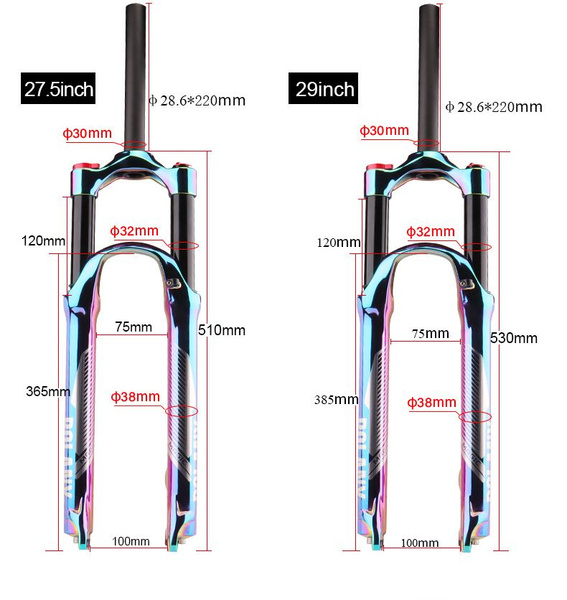 BOLANY MTB BOLANY MTB Яркая передняя подвеска пневматического ...