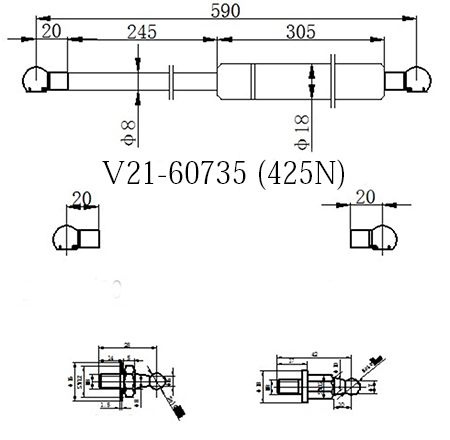 амортизатор багажника jett v21-60735 - JETT арт. V21-60735 - купить по ...