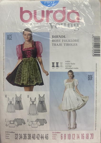 Выкройка Burda 7057 - купить с доставкой по выгодным ценам в интернет ...