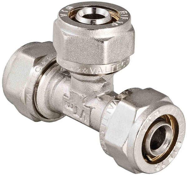 Тройник Valtec обжимной 32x16x32 мм,, 32*16*32 - купить по выгодной цене в интернет-магазине ...