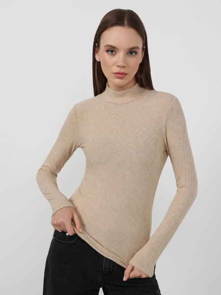 Футболка MANGO, размер 42, 40, цвет бежевый, 62% полиэстер 33% вискоза 5% эластан - купить по ...