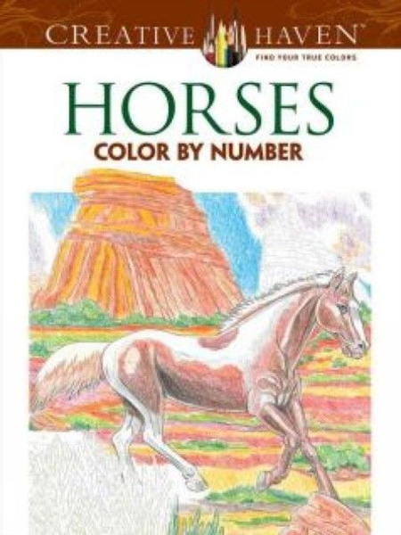 Creative Haven Horses Color by Number Coloring Book - купить с ...