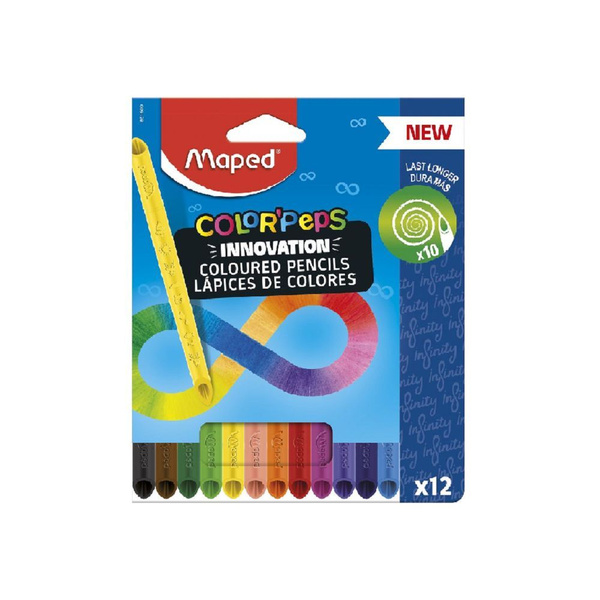 Цветные карандаши MAPED COLOR'PEPS INFINITY из ударопрочного грифеля ...